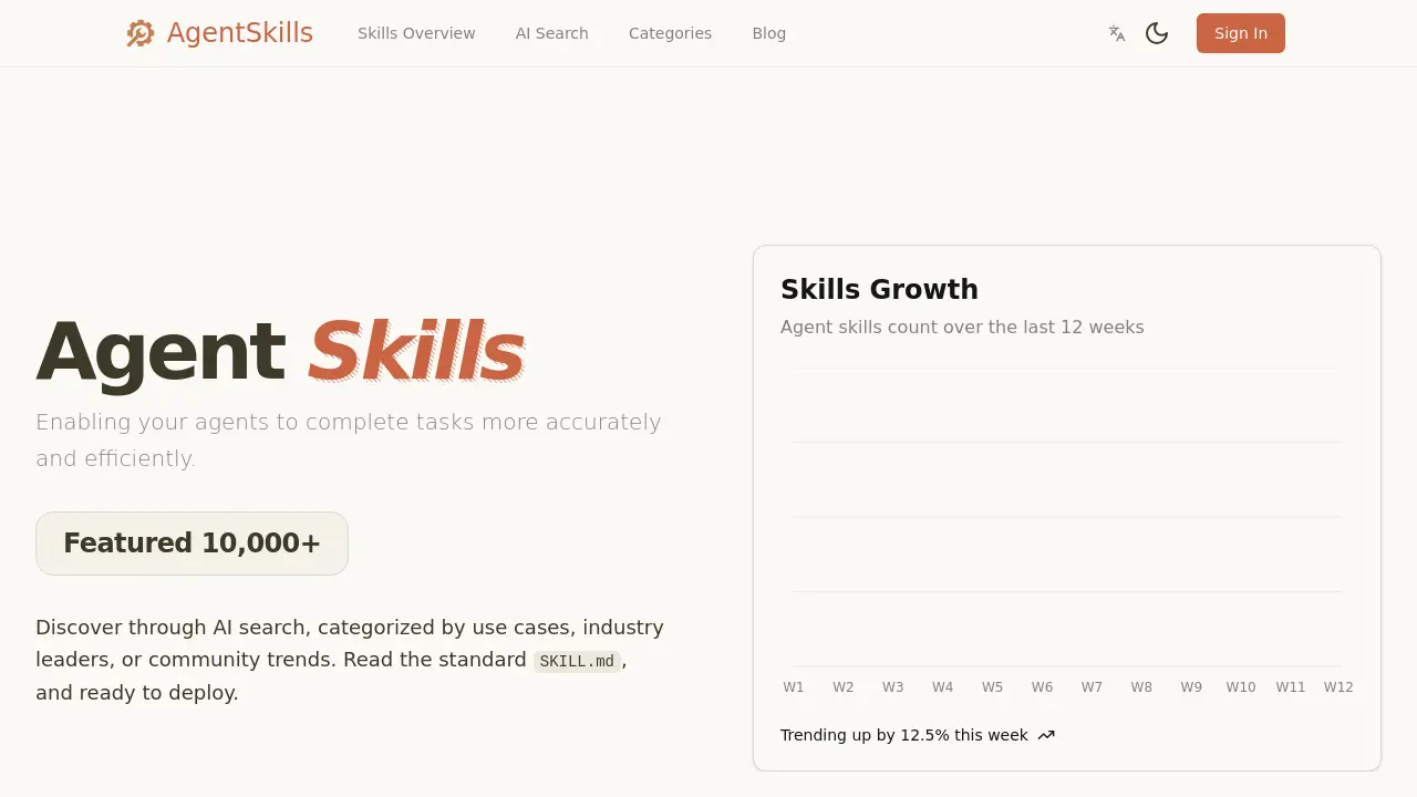 AgentSkills: Discover AI Agent Skills to Empower Your Agents | AIStage